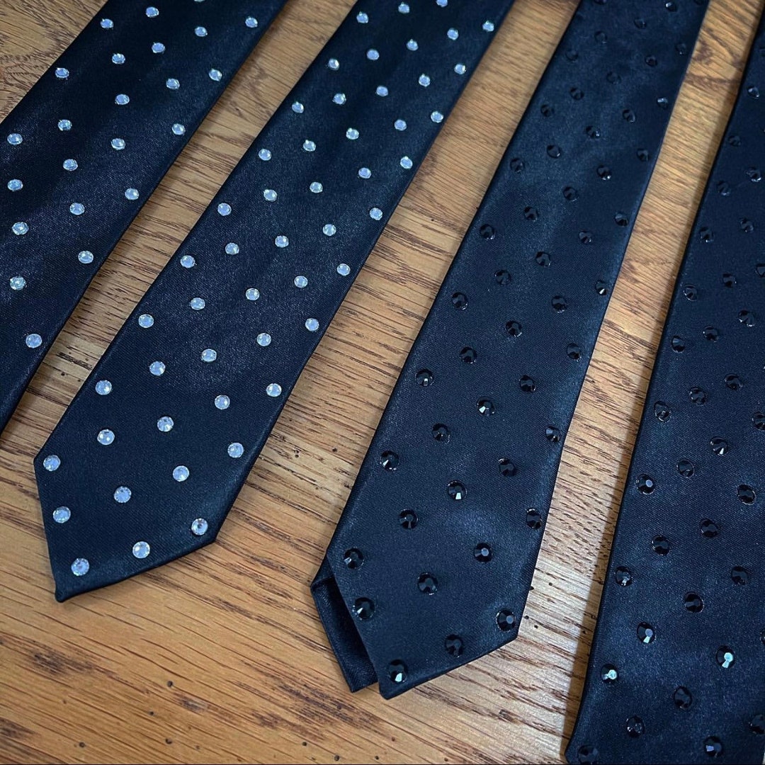 Swarovski Crystal Slim Neck Tie (wedding, Funeral, Birthday, Party ...