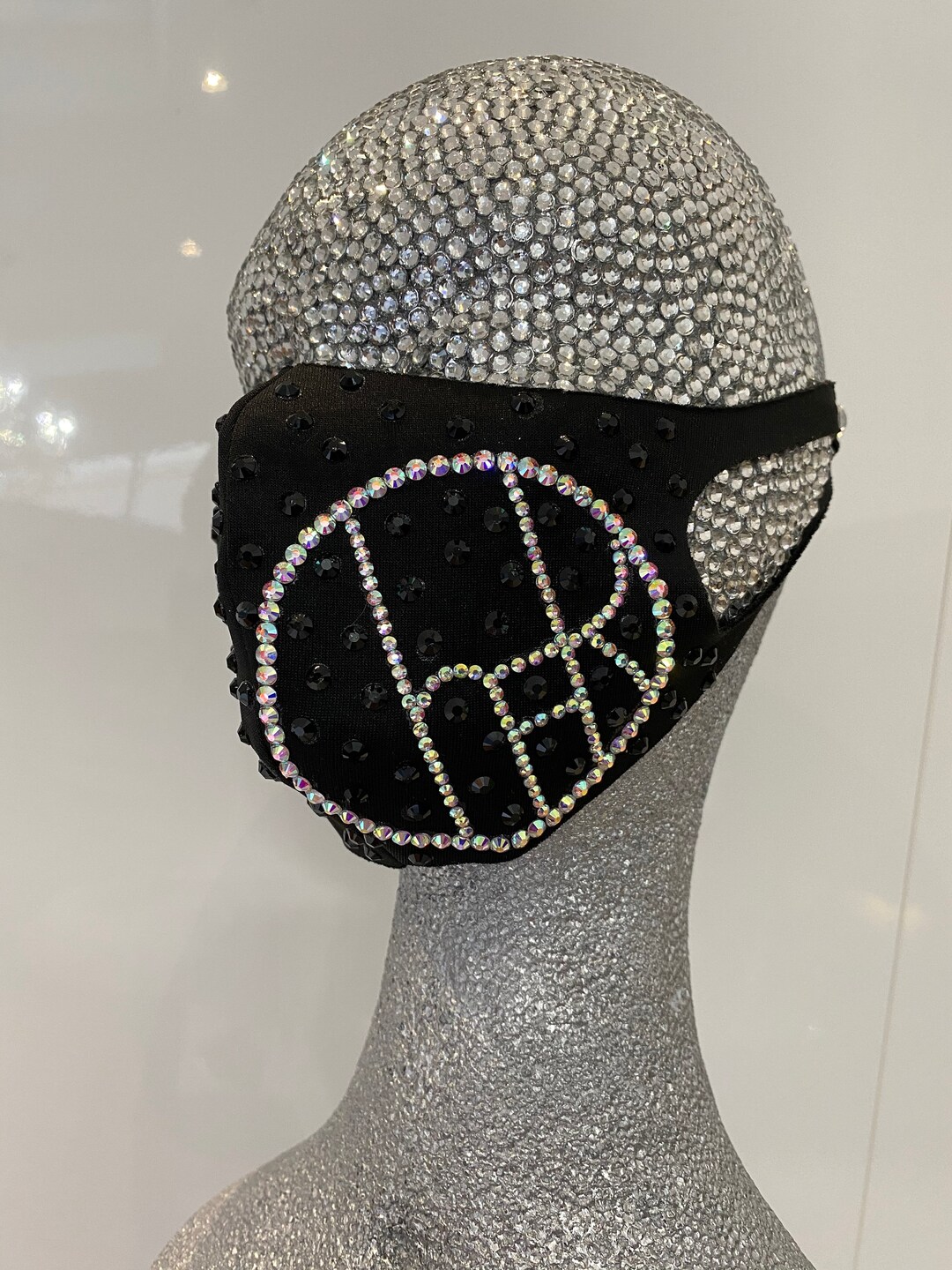 Cher Inspired AB Crystal Rhinestone Mask - Etsy