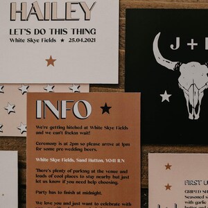 Texas Wedding Invitation Suite - Invitation, Info Card and RSVP - Etsy