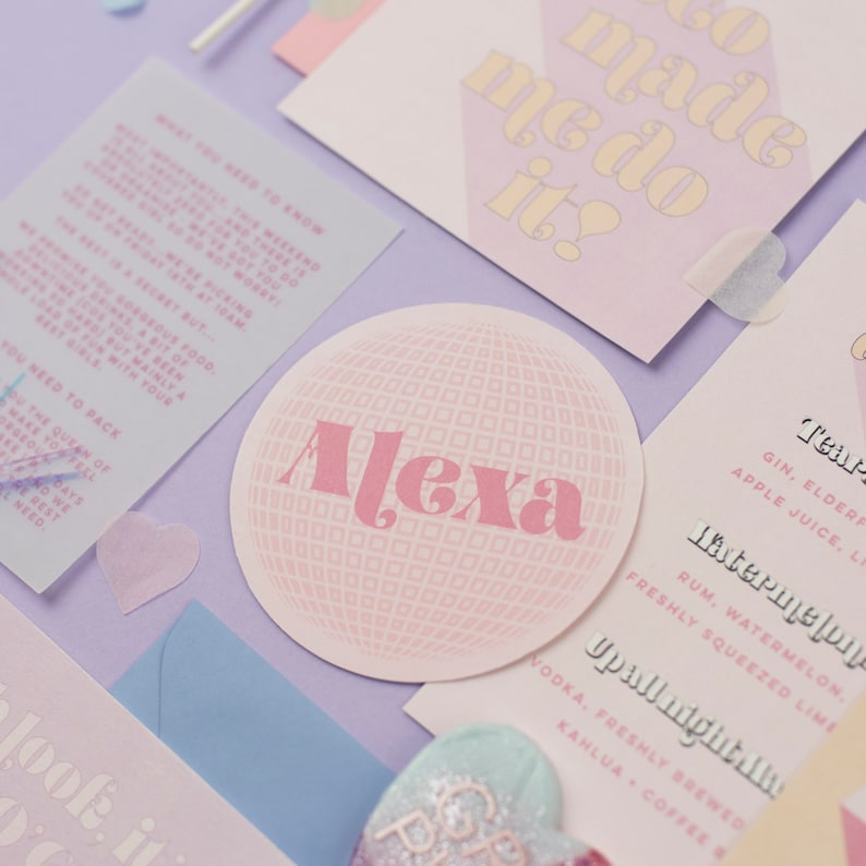 Disco Party Invitation Suite - Sample Pack and Digital Download - Etsy