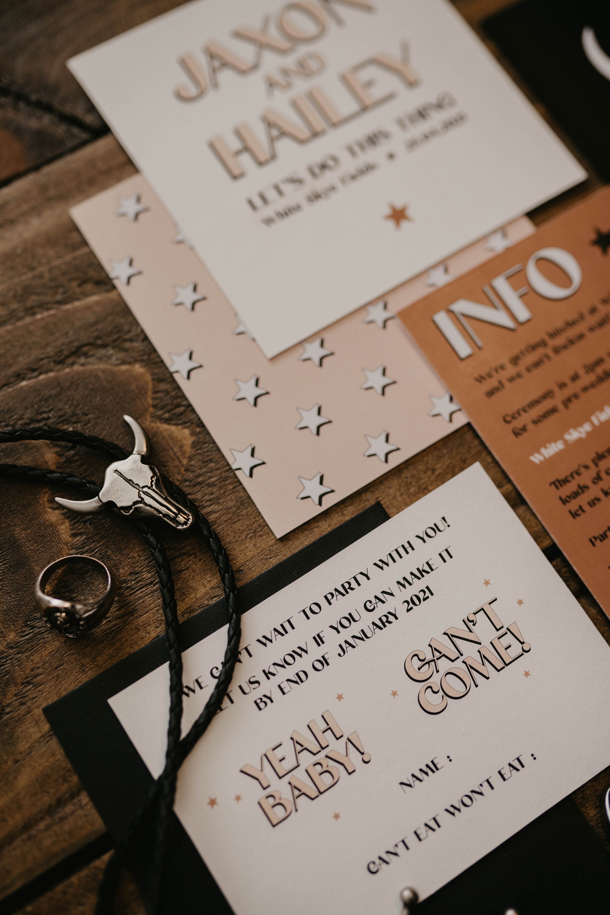 Texas Wedding Invitation Suite - Invitation, Info Card and RSVP - Etsy