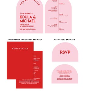 Florence Wedding Invitation Suite - Invitation, Info Card and RSVP - Etsy