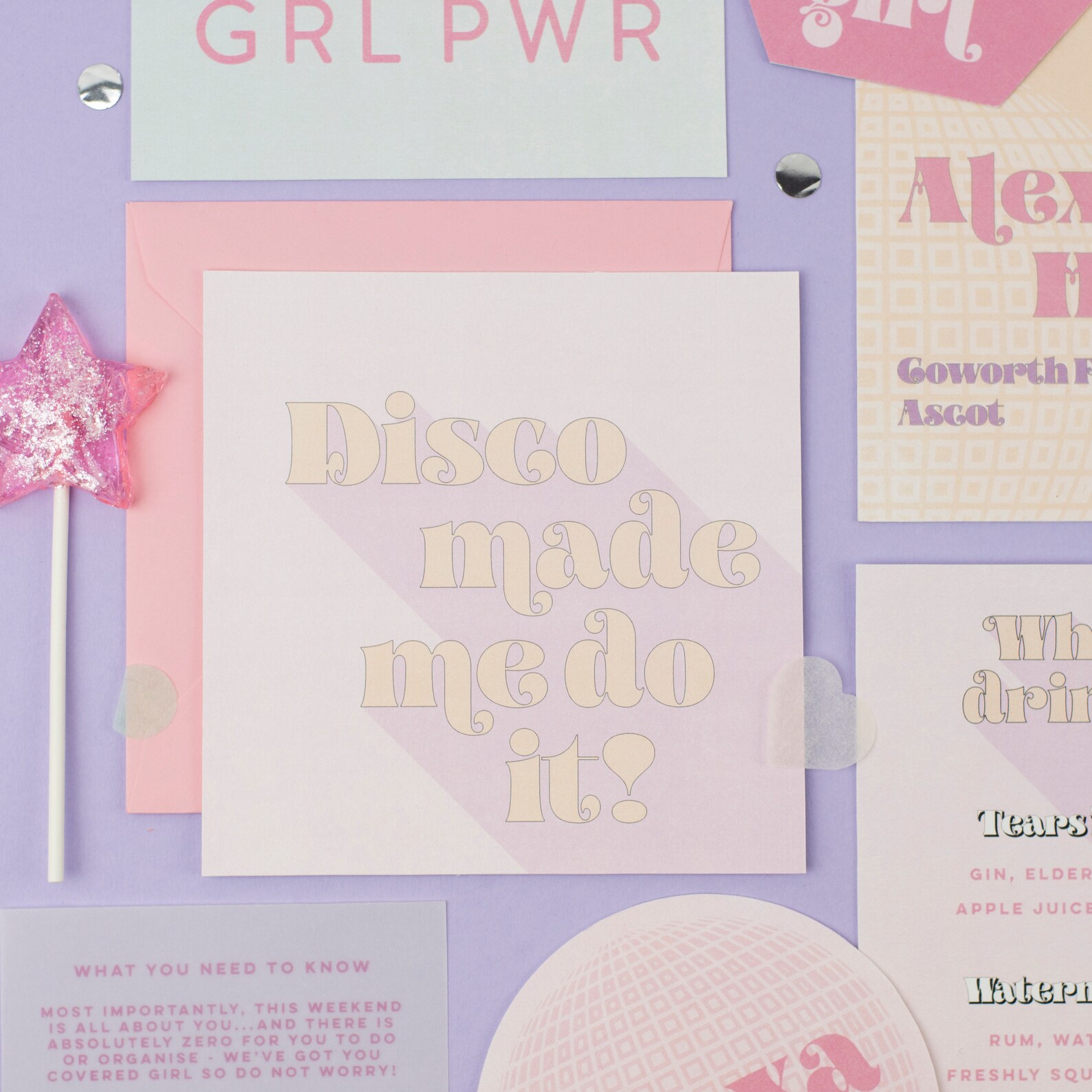 Disco Party Invitation Suite - Sample Pack and Digital Download - Etsy