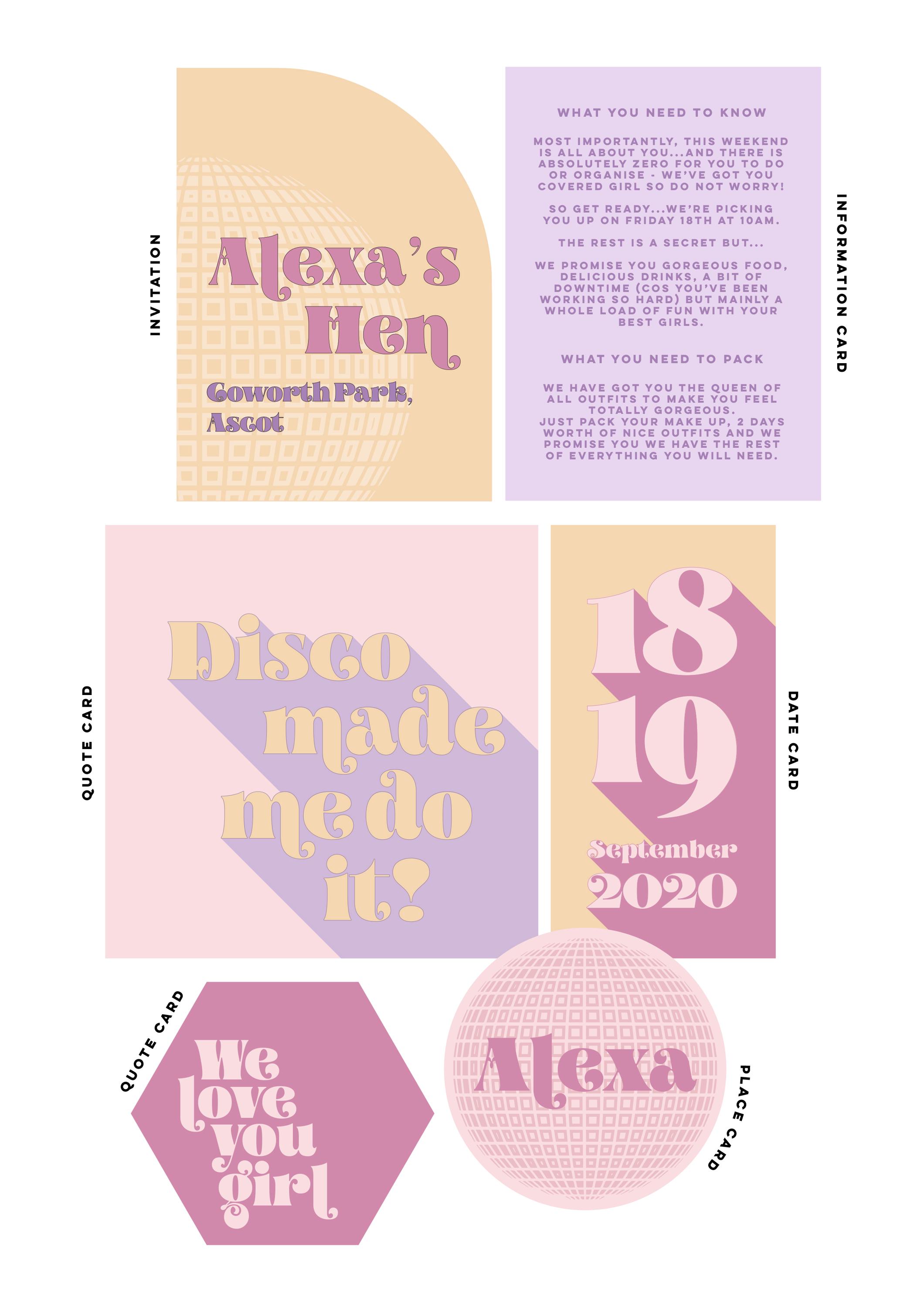 Disco Party Invitation Suite - Sample Pack and Digital Download - Etsy