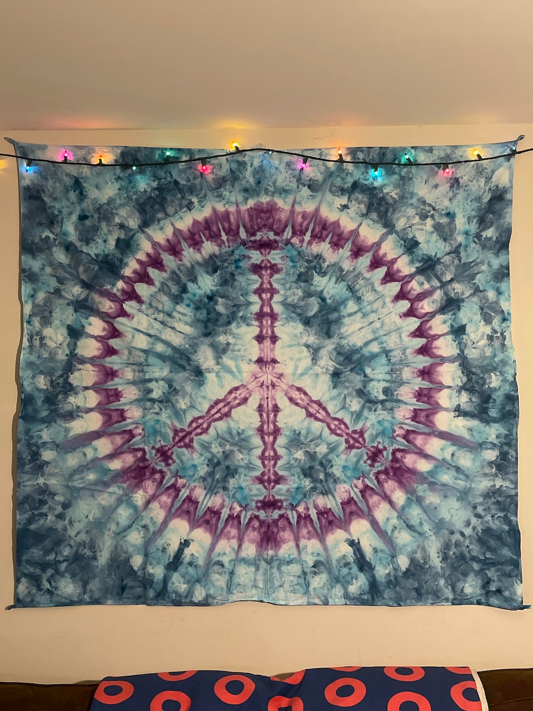 Peace Sign Ice Dye Tie Dye Tapestry - Etsy