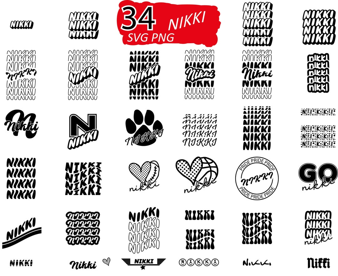 34 Bundle Nikki Svg Girl Name Svg Girl Name Png Instant - Etsy Ireland
