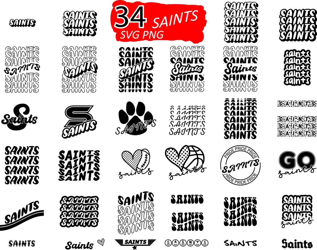 34 Bundle Saints Svg, Mascot Svg, Basketball Svg, Instant Download ...