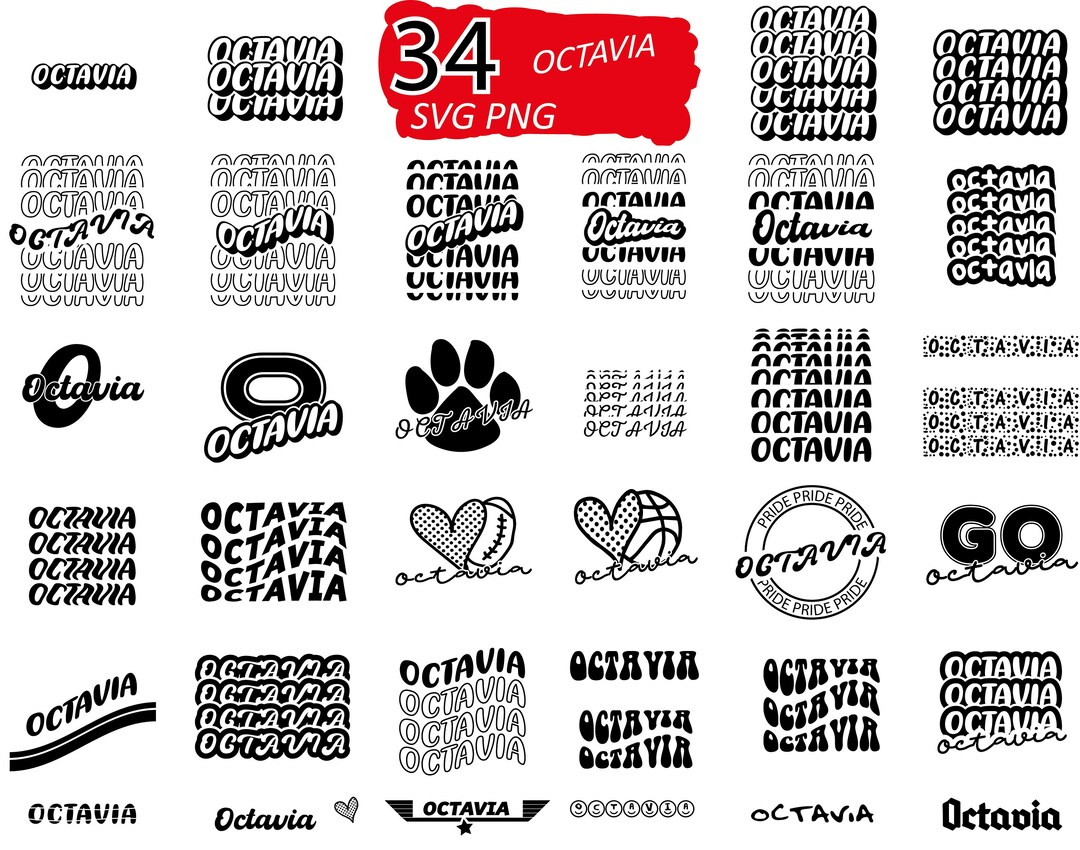 34 Bundle Octavia Svg Girl Name Svg Girl Name Png Instant - Etsy