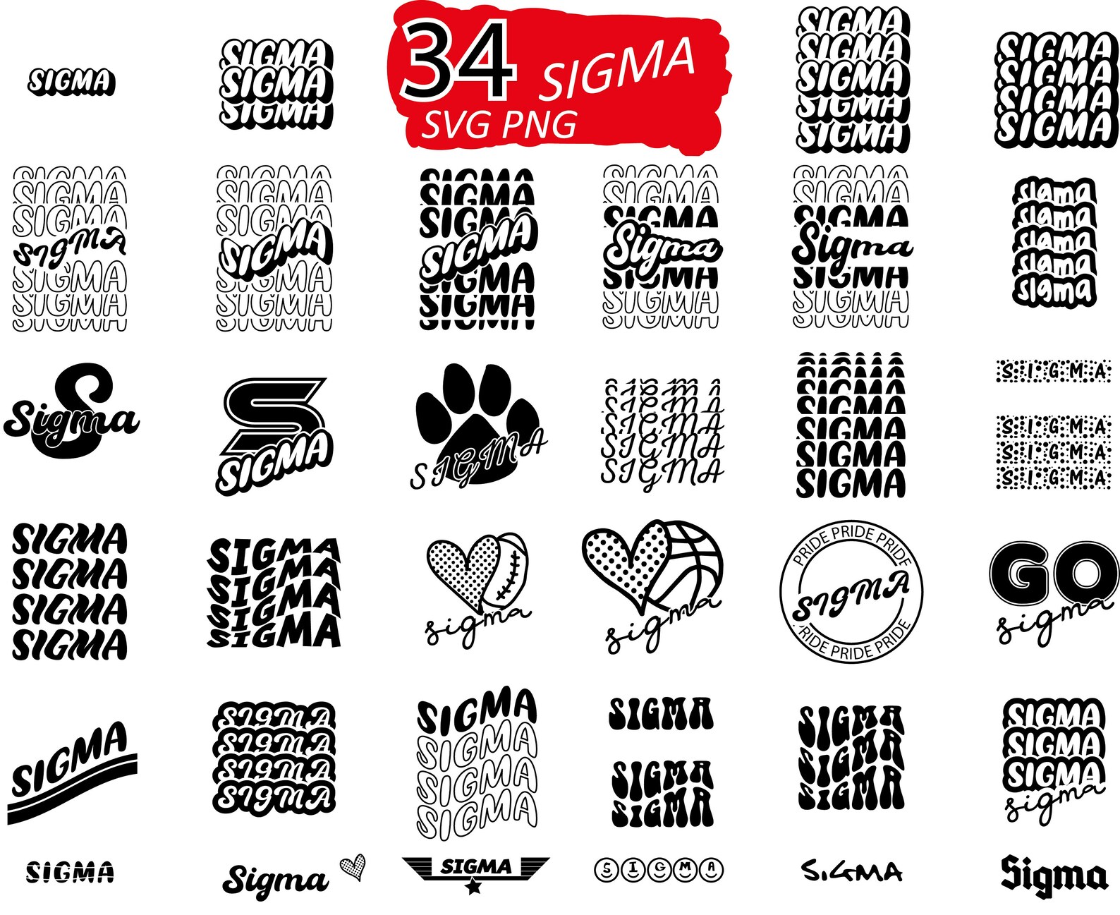 34 Bundle Sigma Svg, Mascot Svg, Sigma Png, Sigma Fonts, T-shirts ...