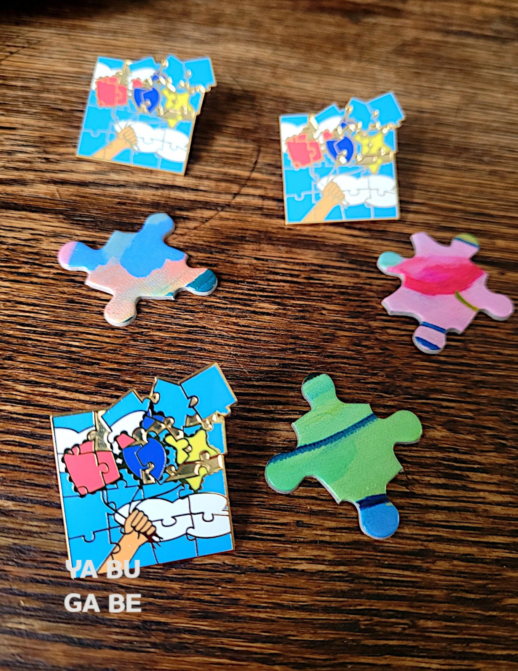 Jigsaw Puzzle Enamel Pin - Etsy