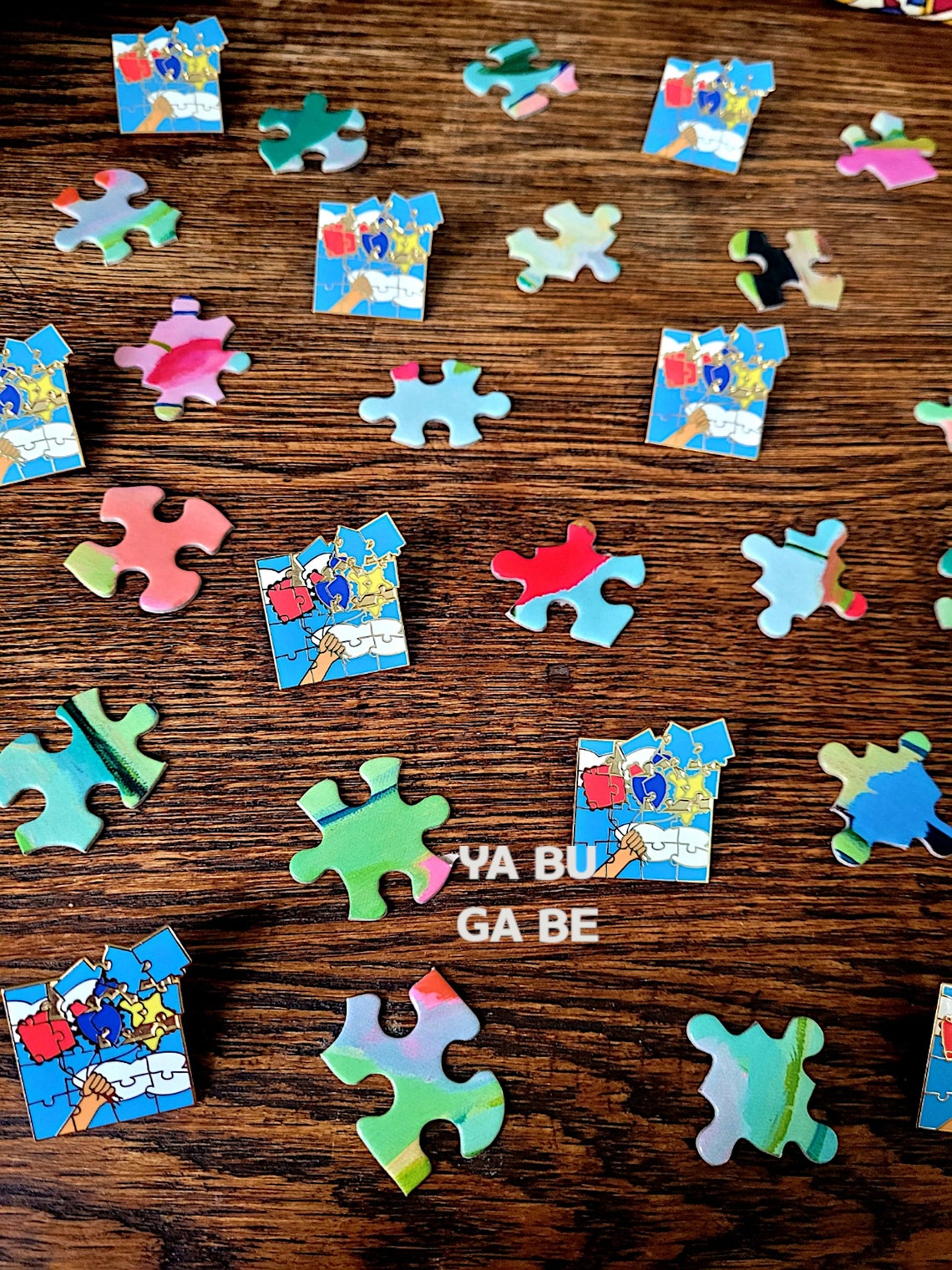 Jigsaw Puzzle Enamel Pin - Etsy