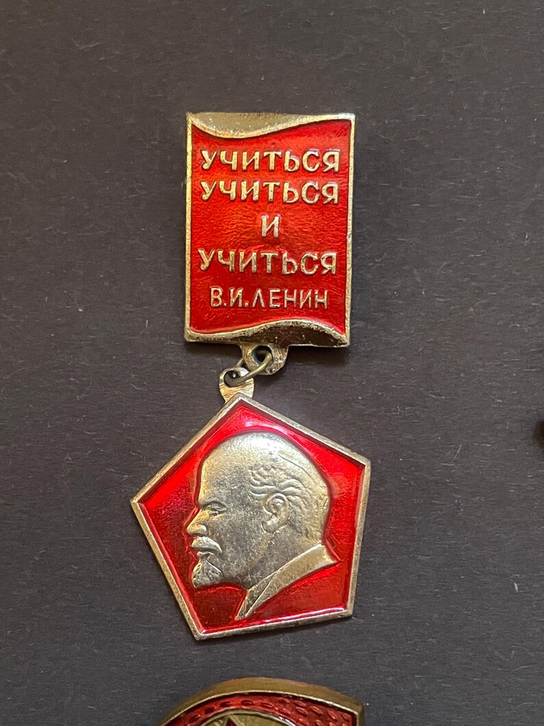 Vintage Soviet Pins Collection - Lenin & Komsomol Memorabilia - USSR ...