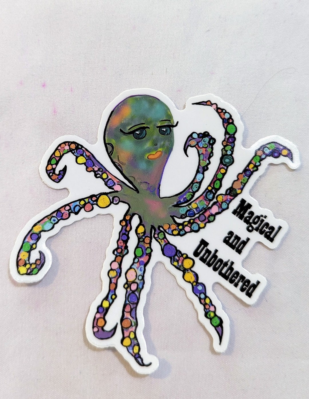 Unbothered Small Vinyl Sticker - Etsy