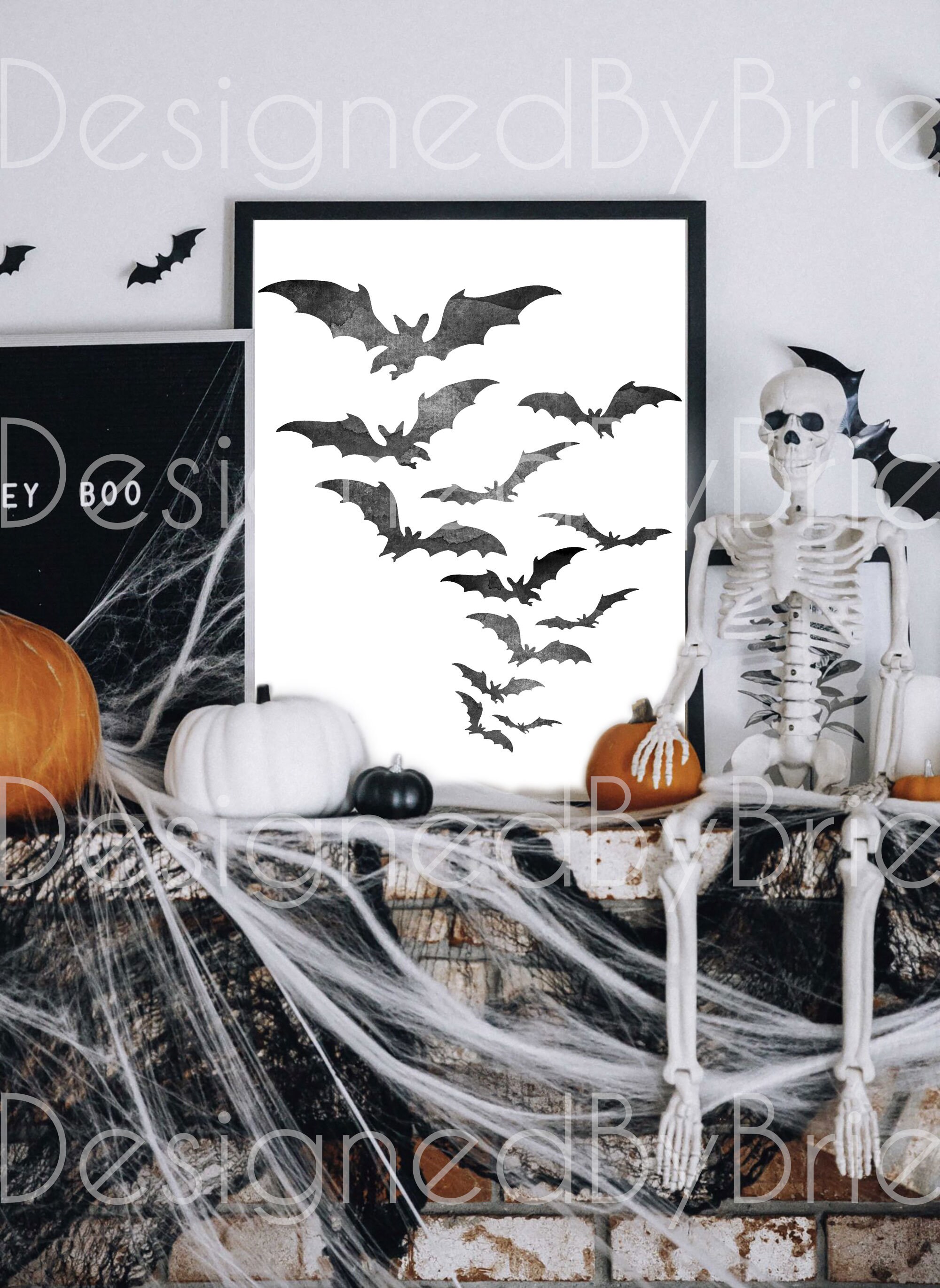 Bat Watercolor 18x24 Wall Art, Spooky, Great for Halloween or Anytime ...
