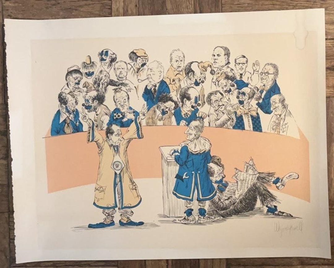 Wayne Howell Vintage Print Numbered Signed - Nixon Watergate ...