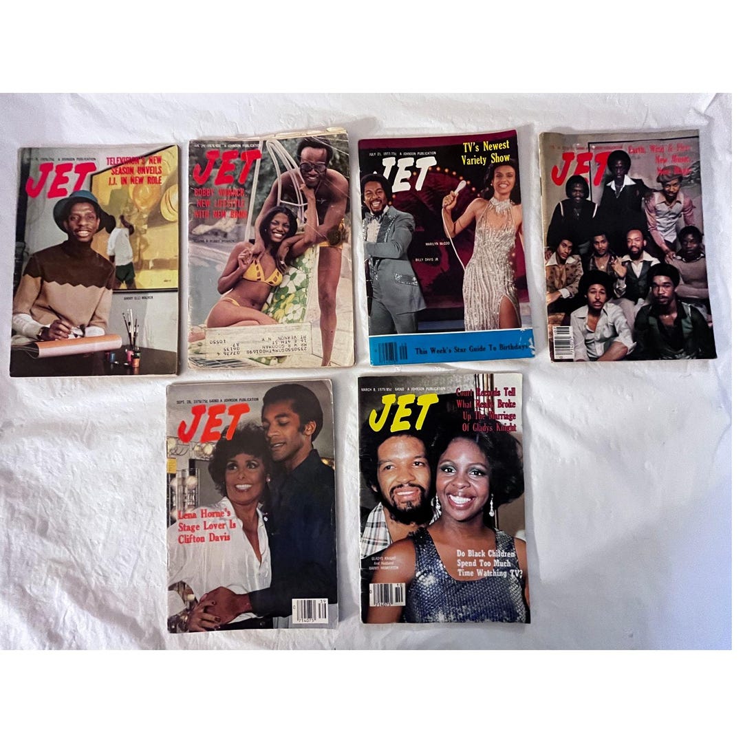 Vintage JET Magazines Lot (6) 1970 - Lena Horne, Earth Wind & Fire ...