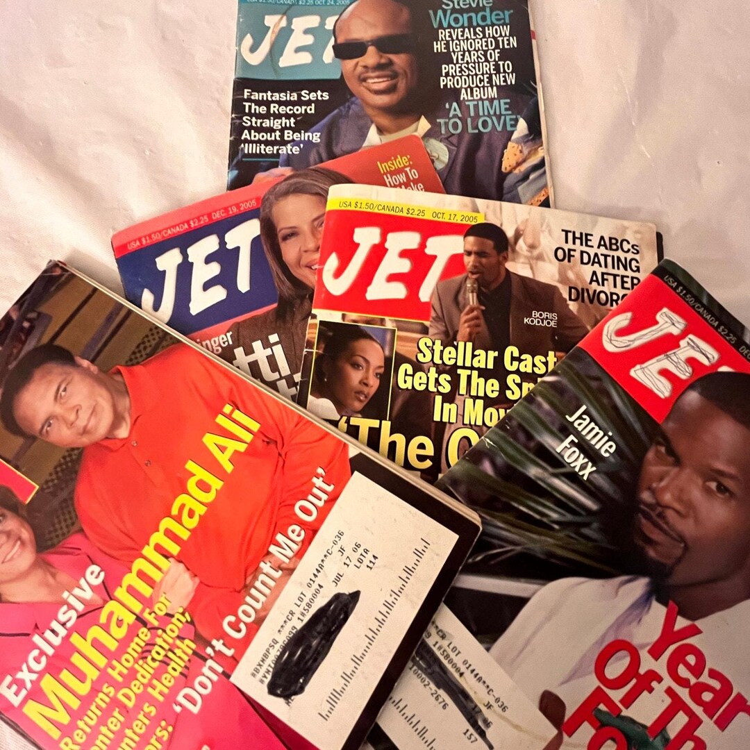 Vintage JET Magazines 2005 Lot of 5 Muhammad Ali Stevie Wonder Jamie ...