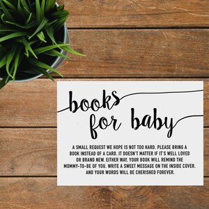Books for Baby, Baby Shower, Books for Baby Insert, Books for Baby Card ...