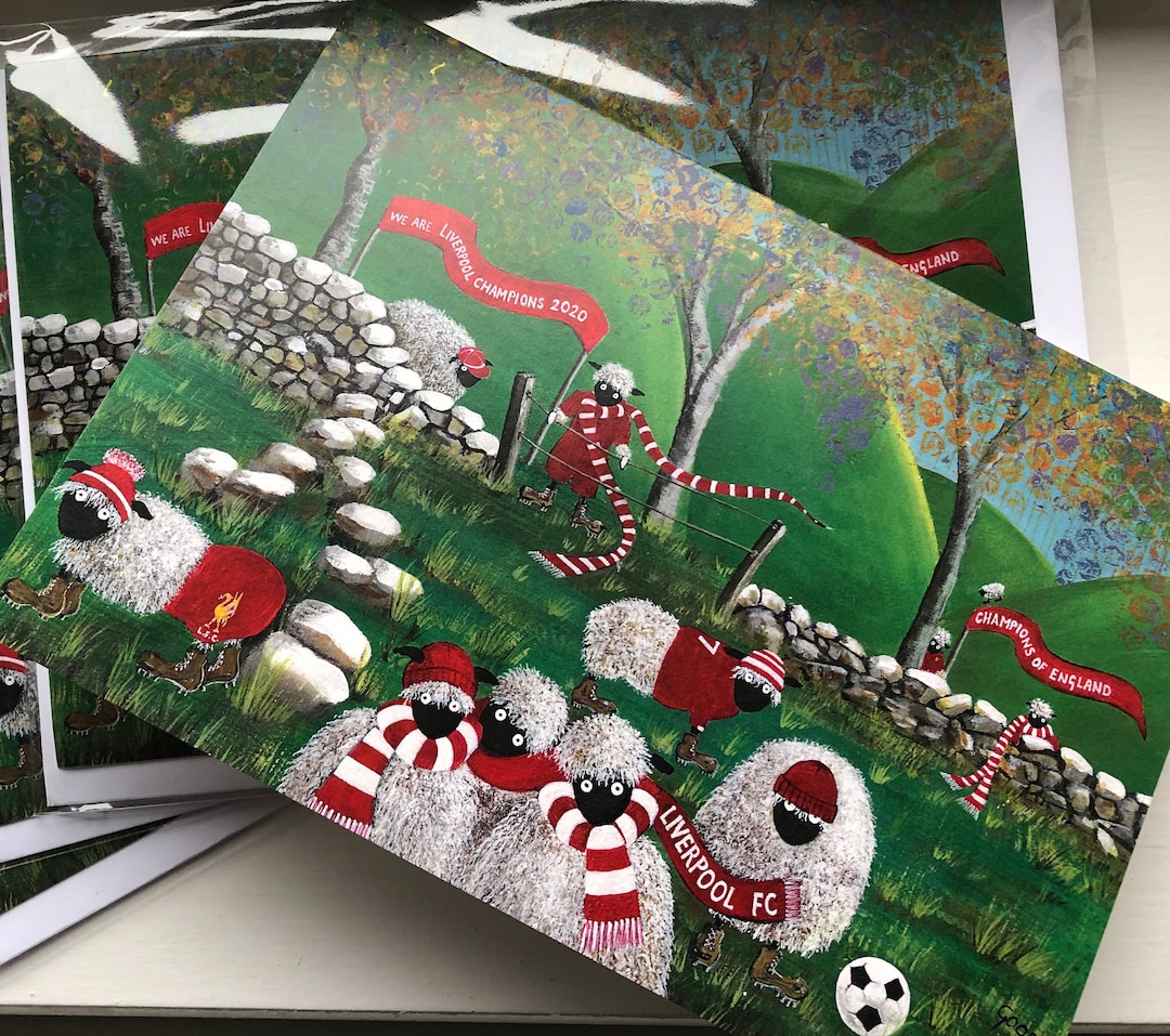 Liverpool FC. Card. Size 6 X 8 Inches. Funny Football Card. Football ...