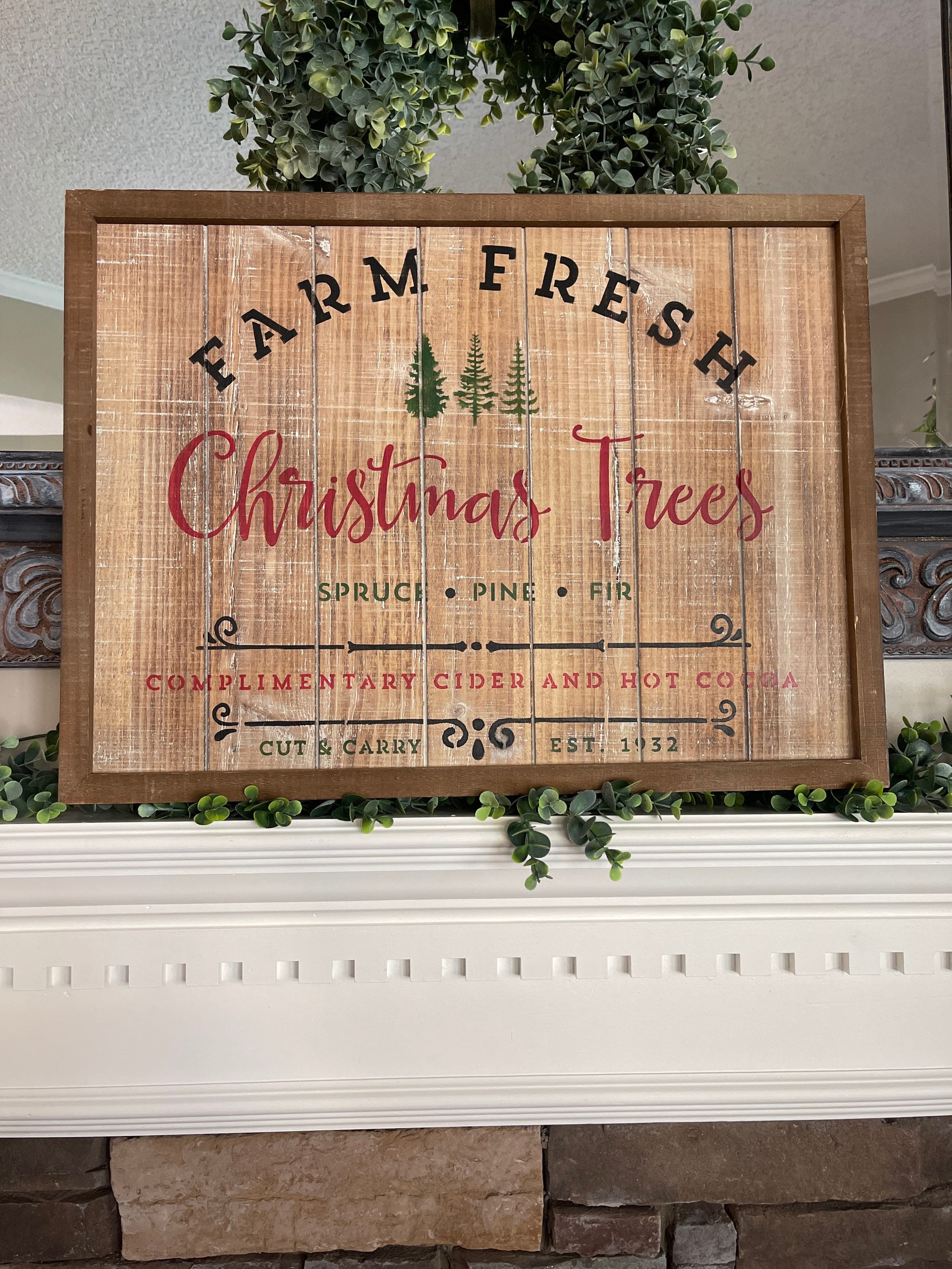 Christmas Trees Sign Farm Fresh Christmas Trees farmhouse Christmas ...