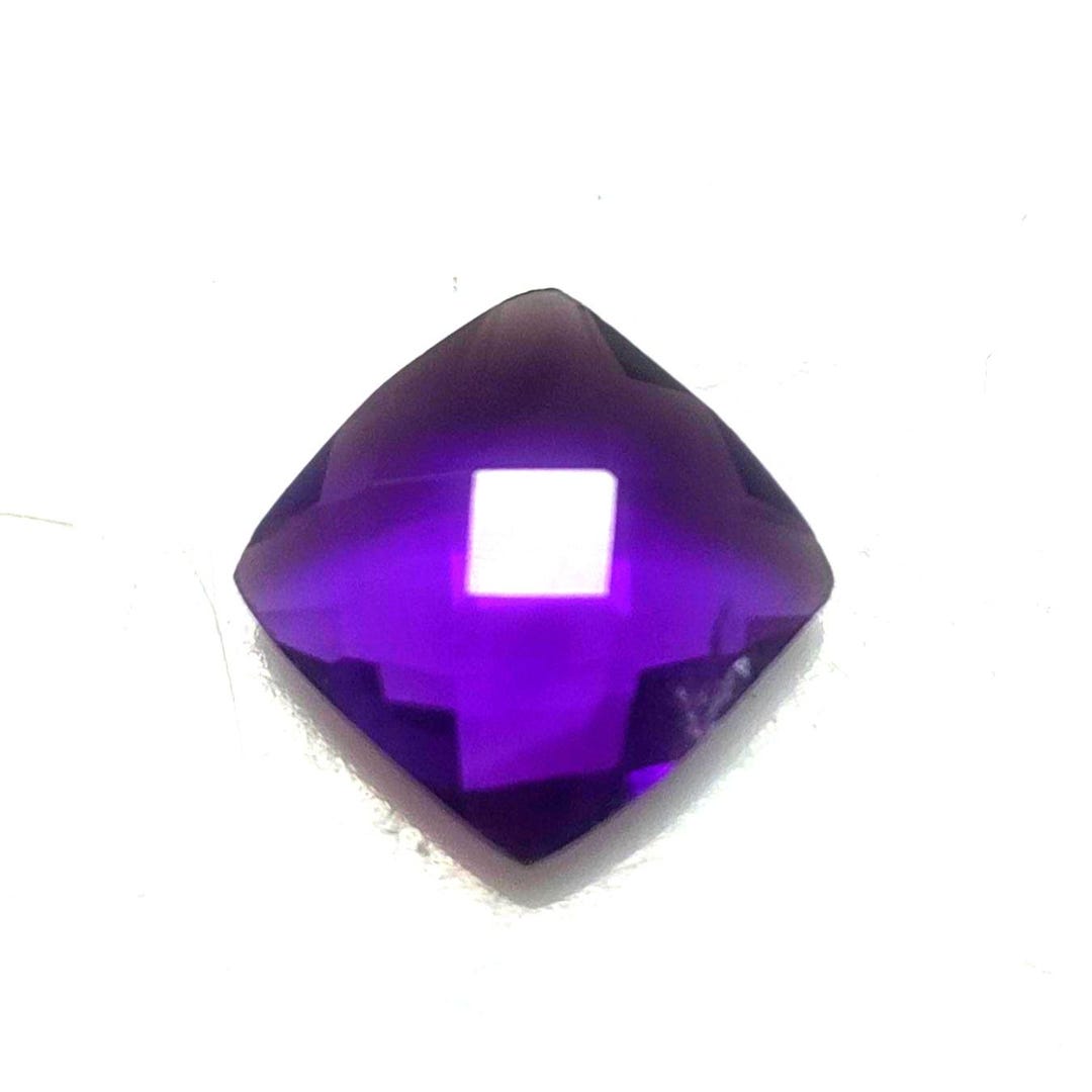 Amethyst Fancy Cut Gems for Jewelry, Tablet Cut Stone, Faceted Step Cut ...