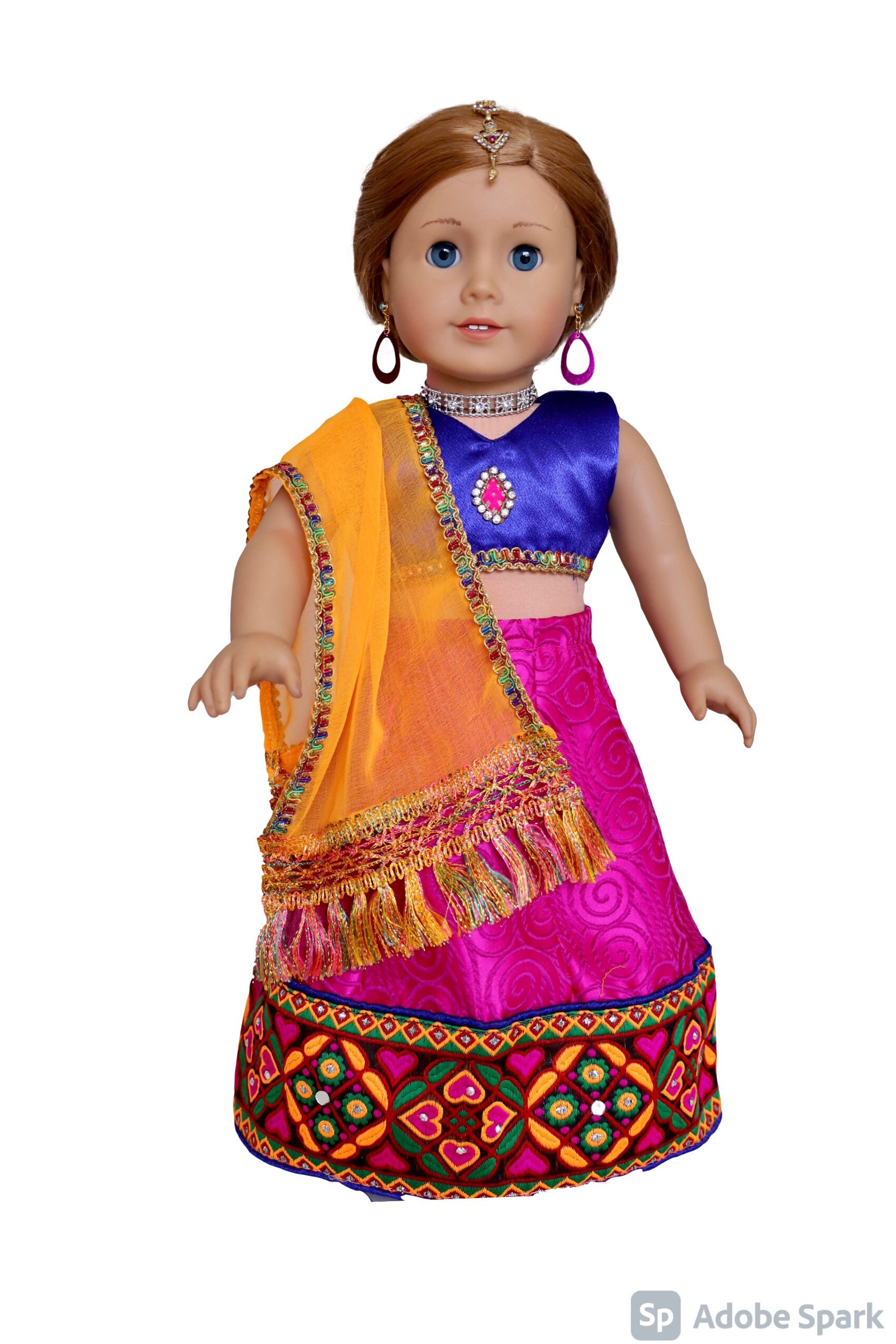 American Doll Indian Dress, Diwali Festive Lehenga Choli, Fits American ...