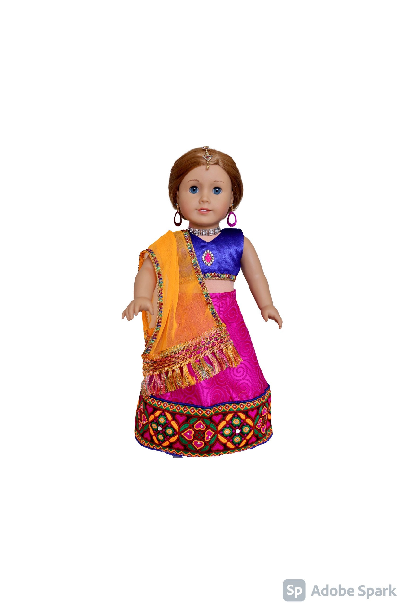American Doll Indian Dress, Diwali Festive Lehenga Choli, Fits American ...