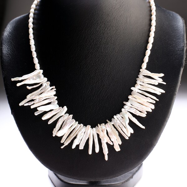 Biwa Pearl Necklace - Etsy