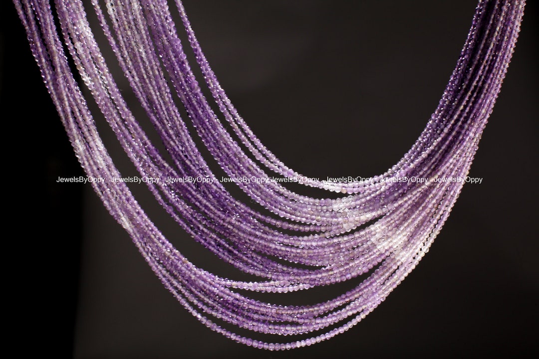 Amethyst Micro Faceted AAA Round 2mm, Jewelry Making Necklace, Bracelet ...
