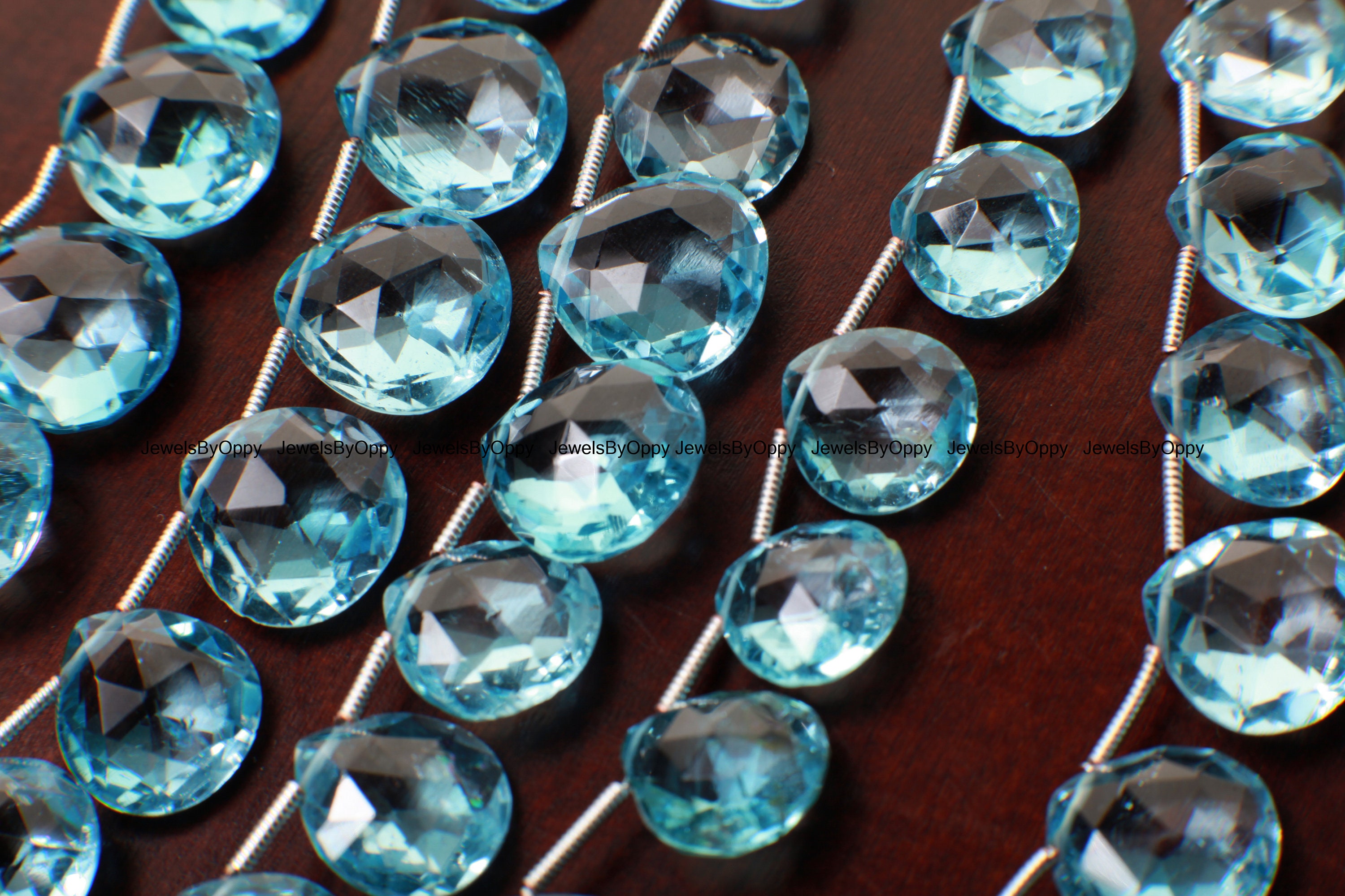 Swiss Blue Topaz Cut Faceted Briolette Genuine AAA Quality - Etsy