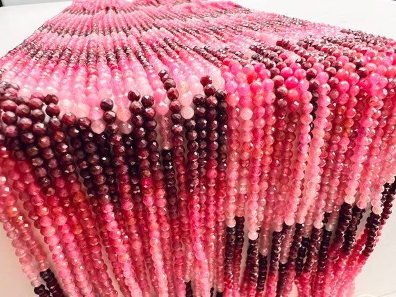 Natural Ombre Ruby 2.5mm Faceted Round Ombre Shaded Ruby - Etsy