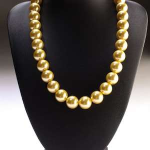 Golden Yellow South Seashell Pearl 14mm Large High Luster Statement ...