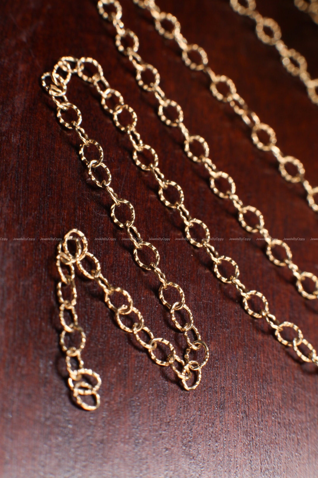 14K Gold Filled Twisted Textured Cable Chain, 2.5x3.4mm Cable Knurled ...