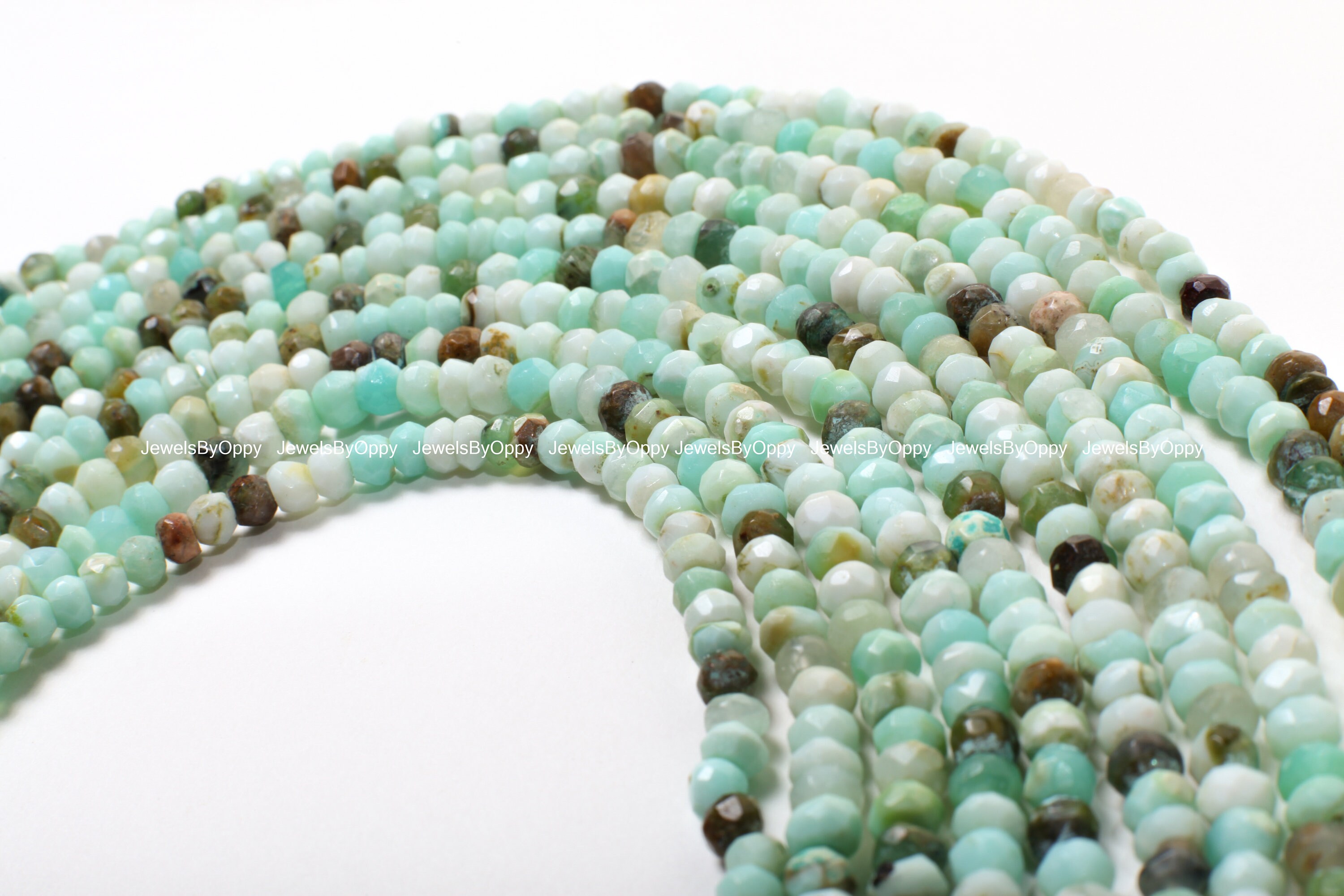 Peruvian Opal Faceted Roundel 4.5-5mm Jewelry Making Gemstone - Etsy