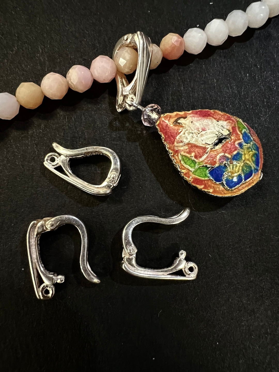 925 Sterling Silver Enhancer Hinged Bail, Interchangeable Pendant Bail ...