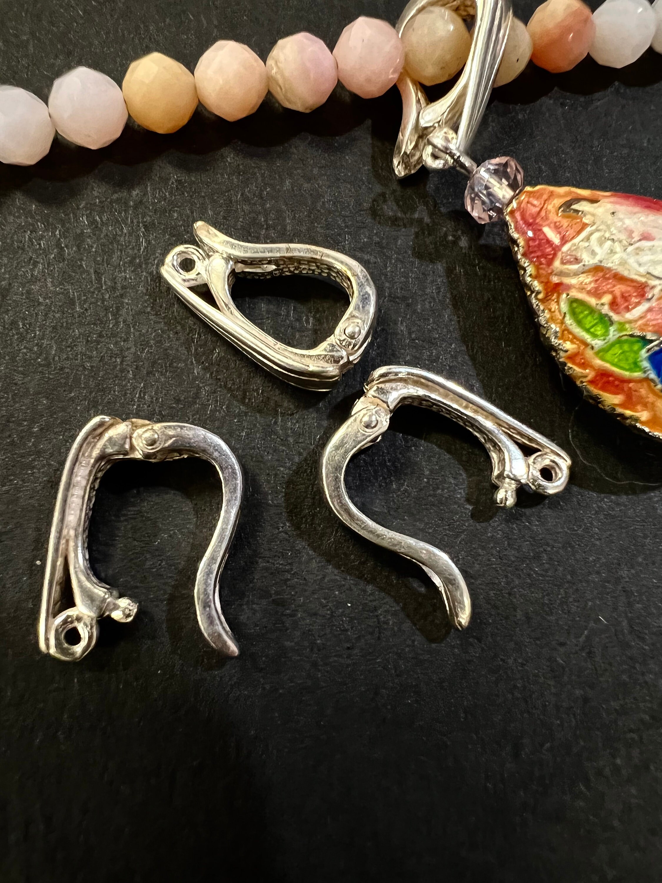 925 Sterling Silver Enhancer Hinged Bail Interchangeable - Etsy