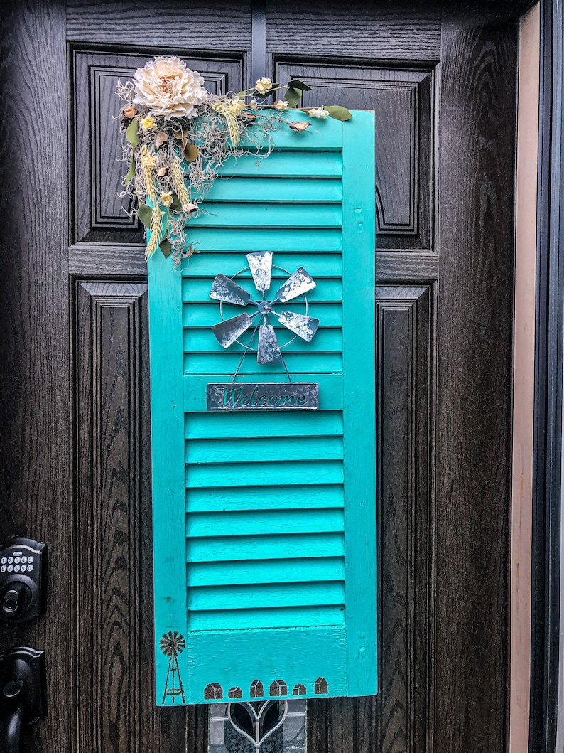 Welcome Wood Shutter Sign - Etsy