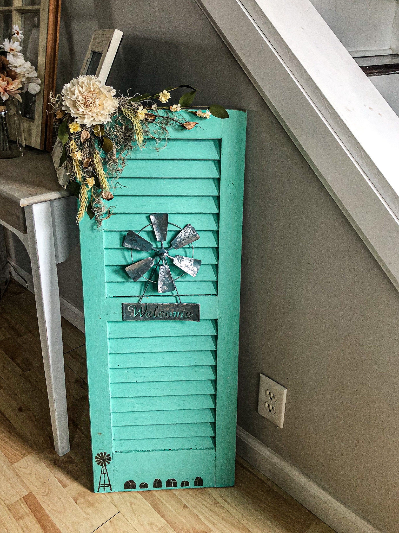 Welcome Wood Shutter Sign - Etsy