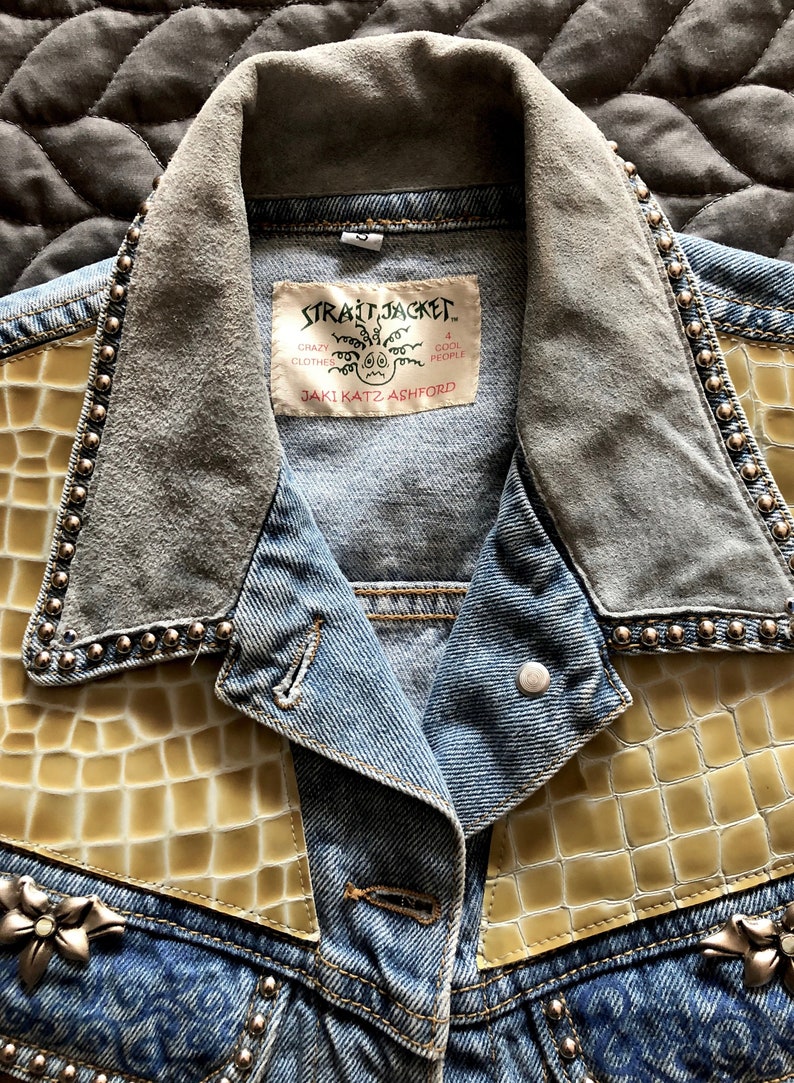 Women's Hand Painted, One of a Kind, Wearable Work of Art Denim Vest ...