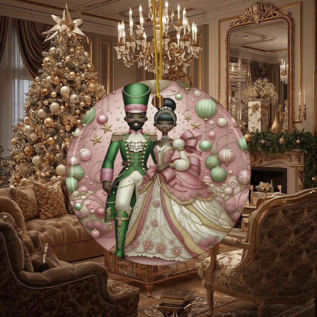 Victorian Nutcracker Couple Ceramic Ornament - Etsy