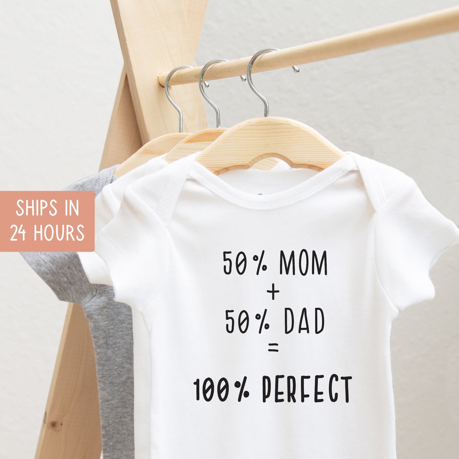 50 Percent Mom and 50 Percent Dad Equals 100 Percent Perfect - Etsy