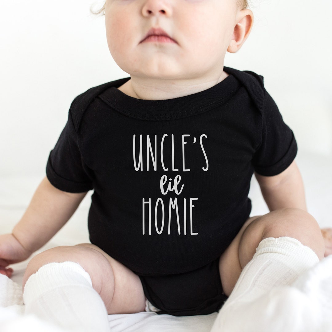 Uncle's Lil Homie Onesie®, Newborn Outfit, Custom Baby Shower Gift ...