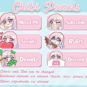 Custom Twitch Emote or Panel Chibi - Etsy