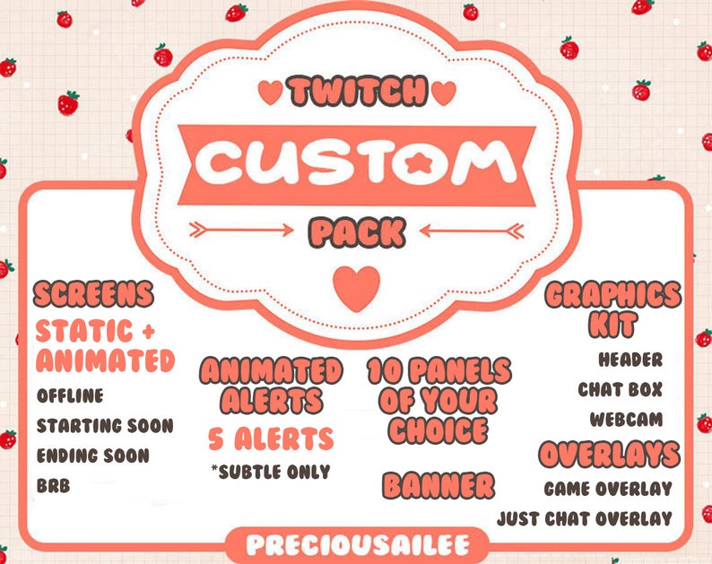 Animated Custom Twitch Overlay Request Complete Ver - Etsy