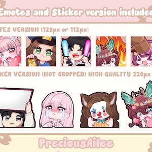 Custom Commission Emote Discord Twitch Static Animated Chibi Emoji ...