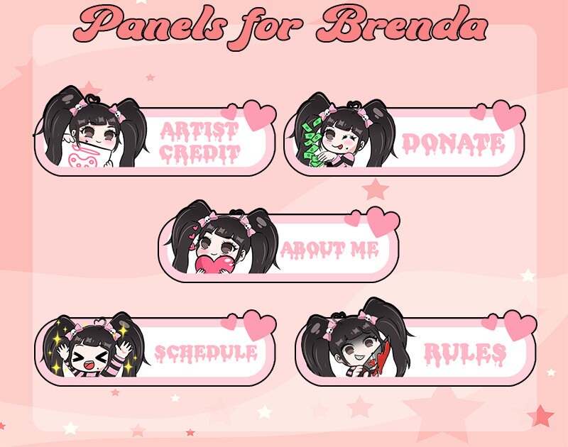 Custom Chibi Panels Twitch | Etsy