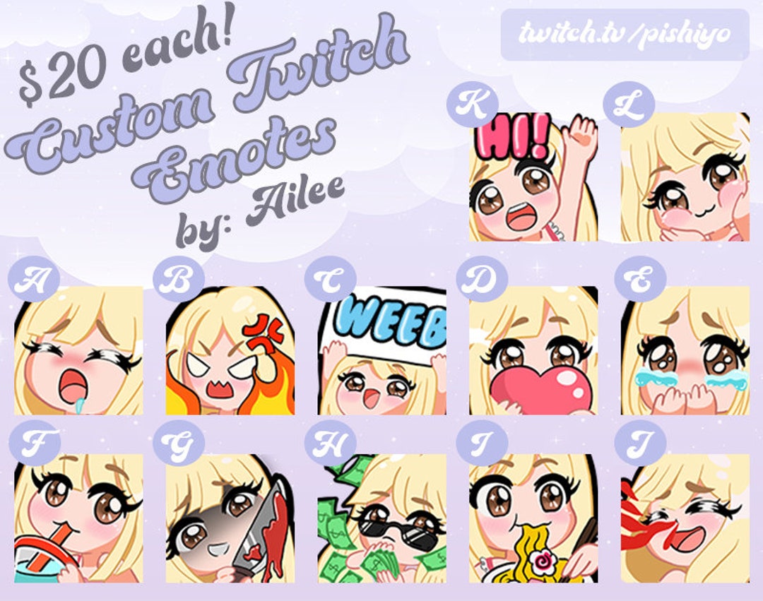 Custom Twitch Emotes [ NEW ART STYLE ] - Etsy