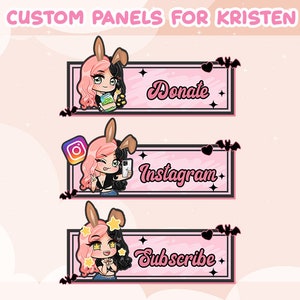 Custom Chibi Panels for Twitch [ HALF BODY ] - Etsy