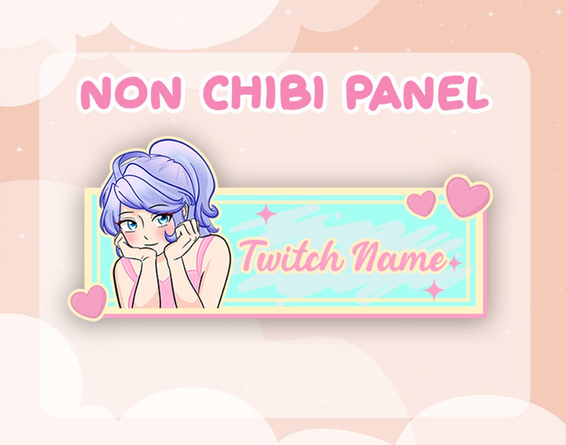 Custom Chibi Panels for Twitch HALF BODY - Etsy