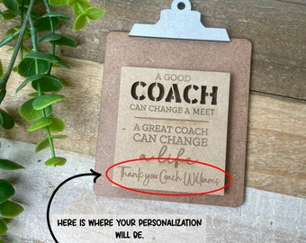 Coach Clipboard Card Holder, Coach Gift Card, Coach Appreciation Gift ...